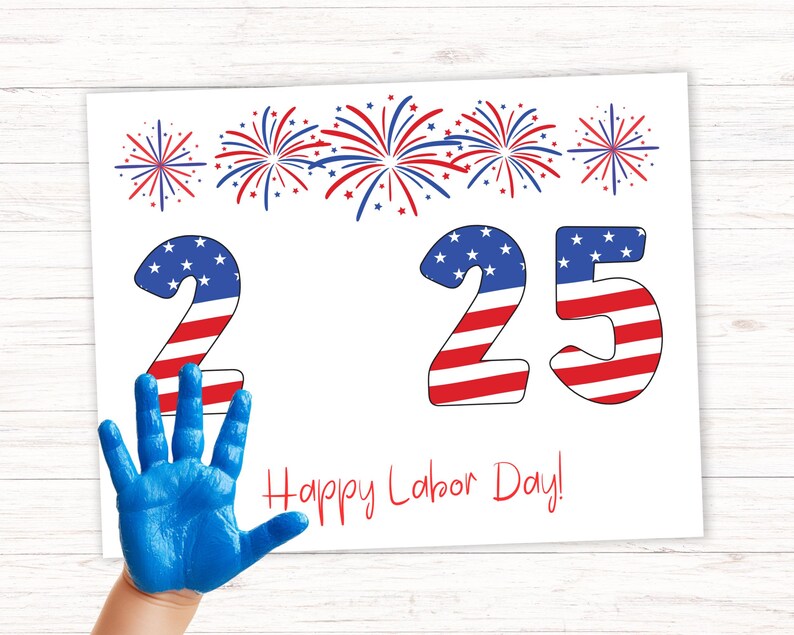 Labor Day 2025 Handprint Art, Labor Day Handprint Craft for Toddlers ...