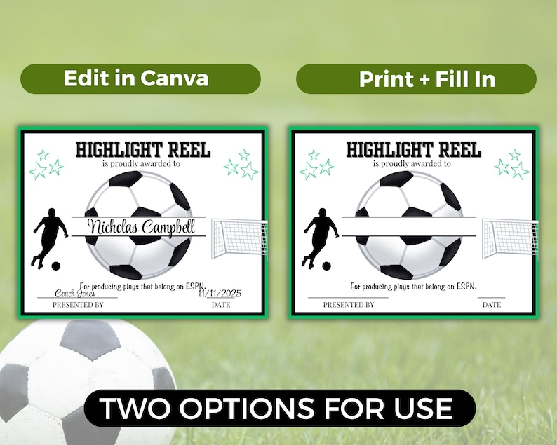 Editable Soccer Award Certificates, 101 Printable End of Season Soccer ...