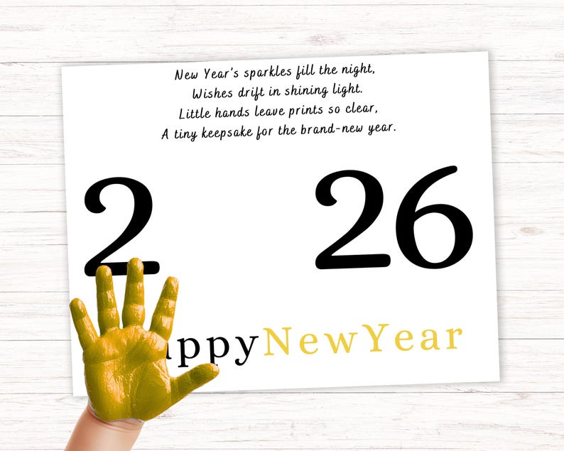 2026 New Years Handprint Art, New Years Handprint Craft for Toddlers ...