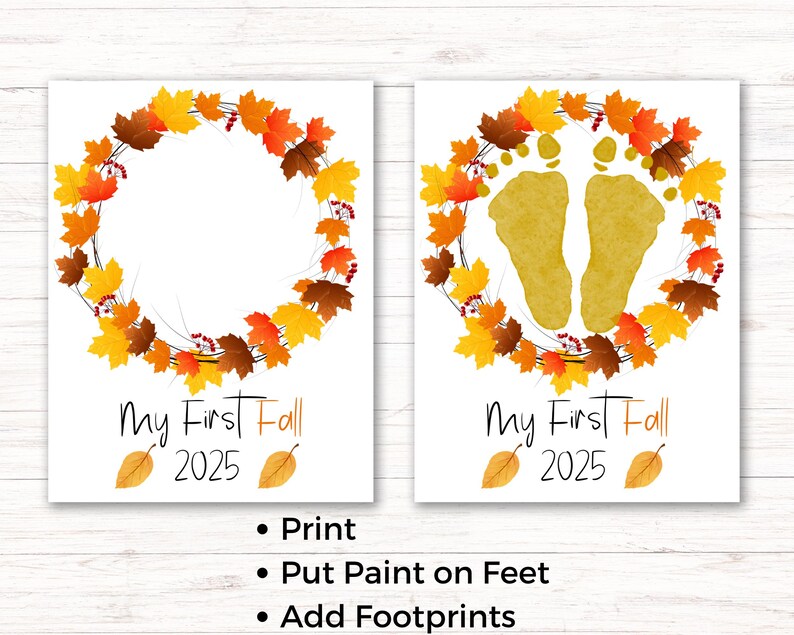My First Fall Handprint Art, Fall Handprint Craft for Baby, Fall ...