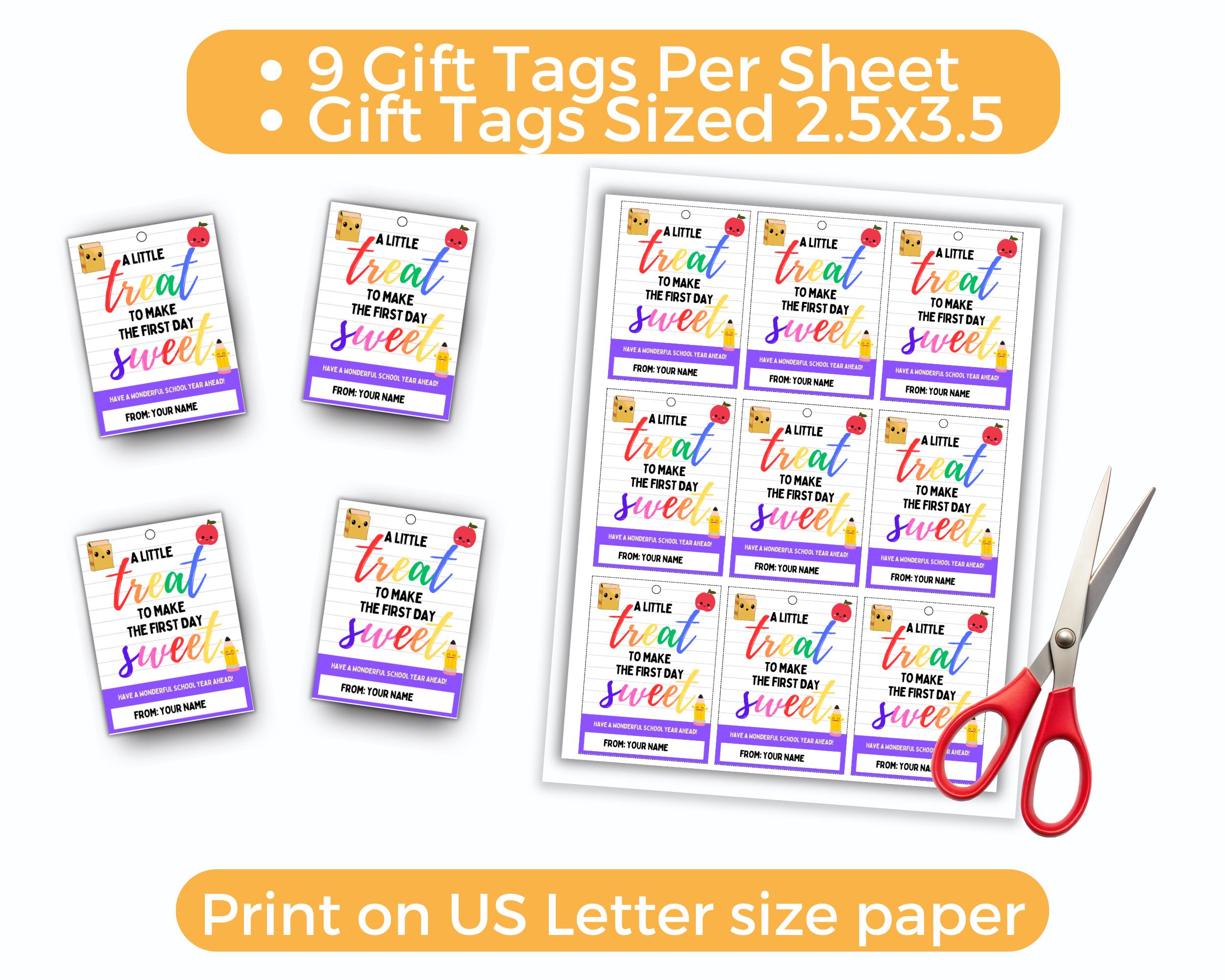 Editable Back to School Tags, Printable First Day of School Teacher ...