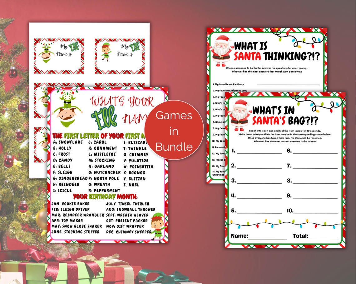 Christmas Games for Teens, 11 Printable Teen Christmas Games, Fun ...