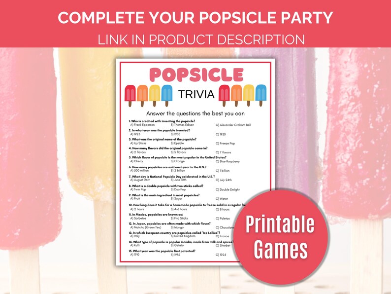 What's Your Popsicle Name Game + Name Tags, Popsicle Party Game ...