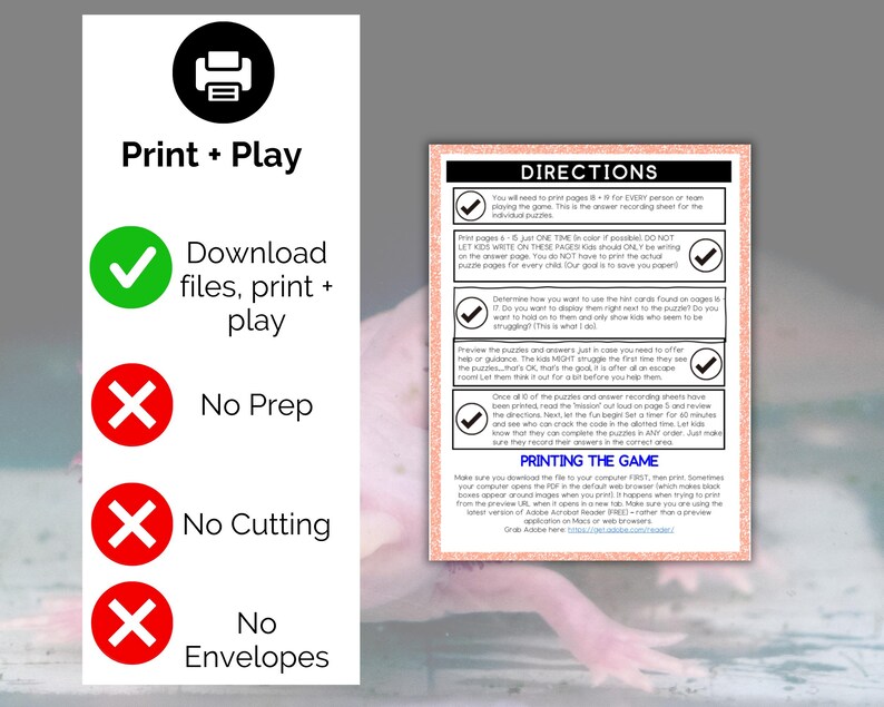 Axolotl Escape Room for Kids, Printable Escape Room Kit, Axolotl ...