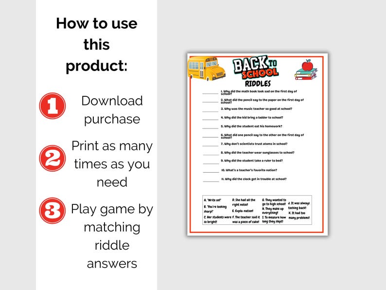 Back to School Jokes, Back to School Riddles, First Day of School ...