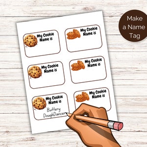 What's Your Cookie Name Game + Name Tags, Cookies and Milk Party Game ...
