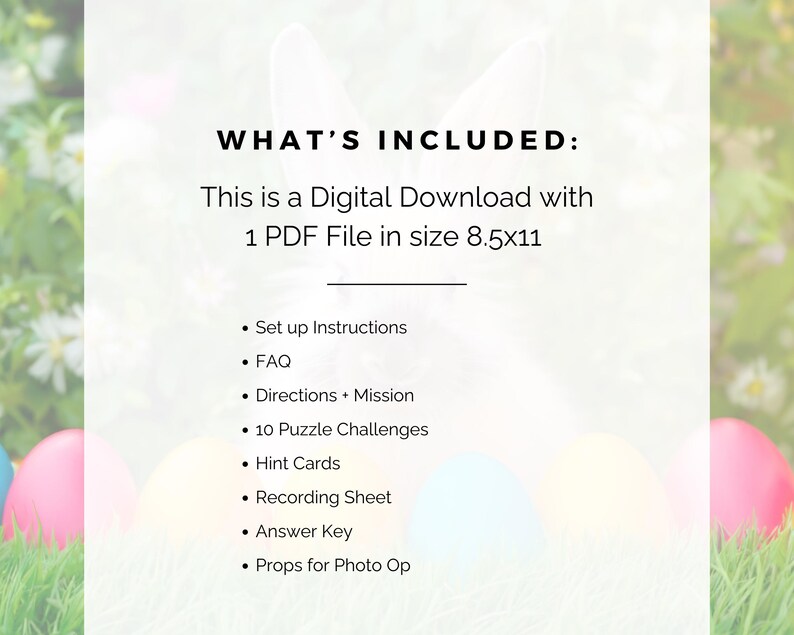 Easter Bunny Escape Room Game, Printable Easter Escape Room Kit, DIY ...