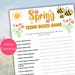 Spring Think Quick, Spring Printable Games, Spring Trivia, Spring Party ...