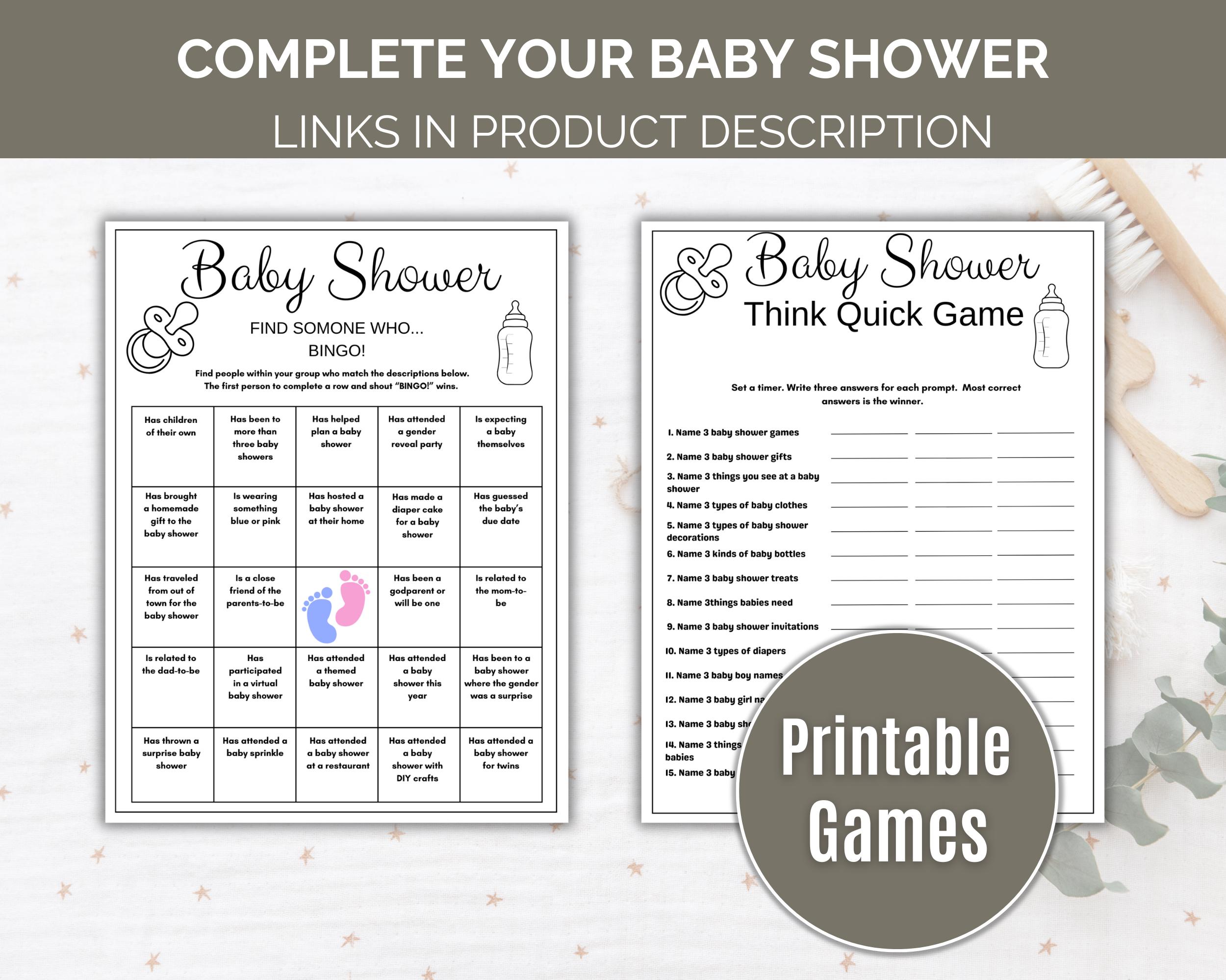 Baby Shower Potluck Sign up Sheet, Printable Baby Shower Potluck Sign ...