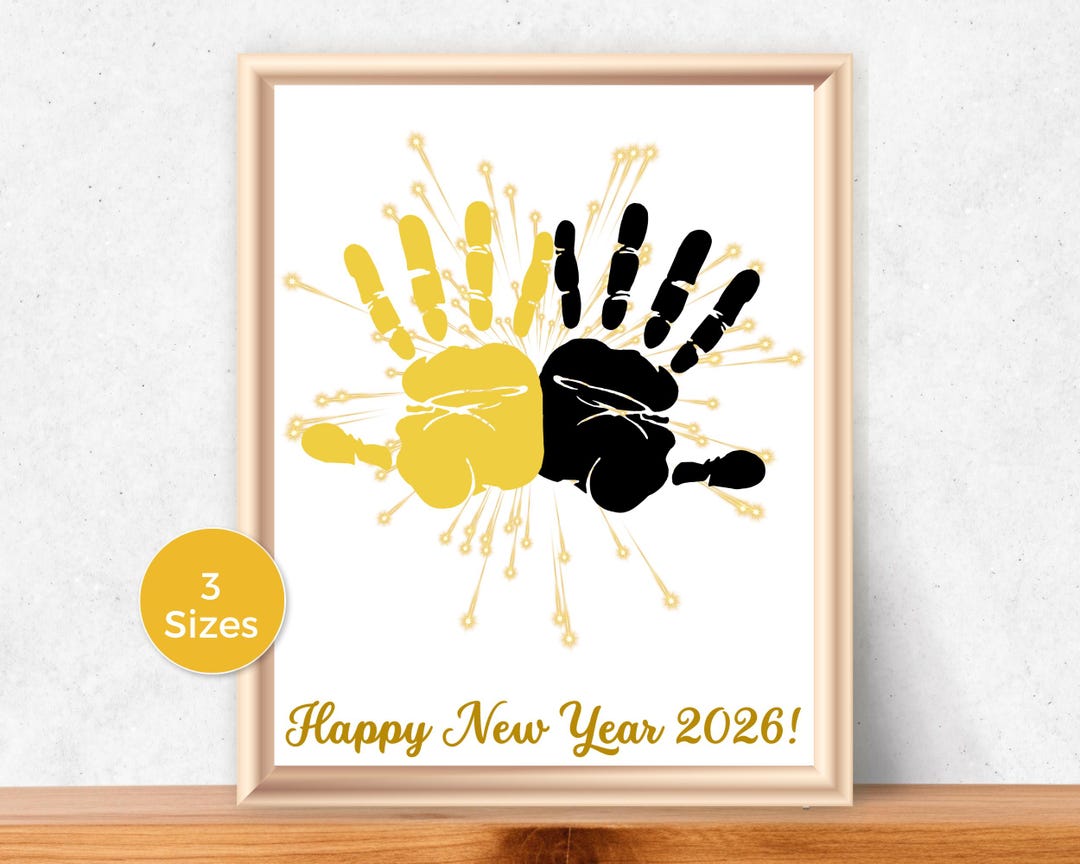 New Years Fireworks Handprint Art, New Years Handprint Craft for ...