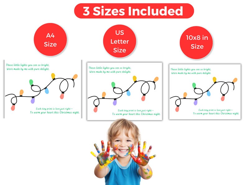 Christmas Lights Fingerprint Art, Christmas Handprint Craft for ...