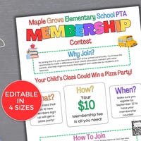 Editable Why Join the PTA PTO Infographic Flyer QR Code Volunteer ...