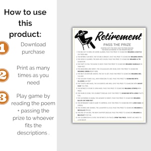 Retirement Pass the Prize, Printable Retirement Pass the Parcel Game ...