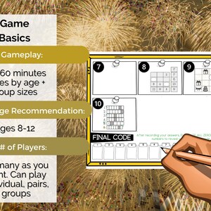 New Years Eve Escape Room Game, Printable NYE Escape Room for Kids or ...