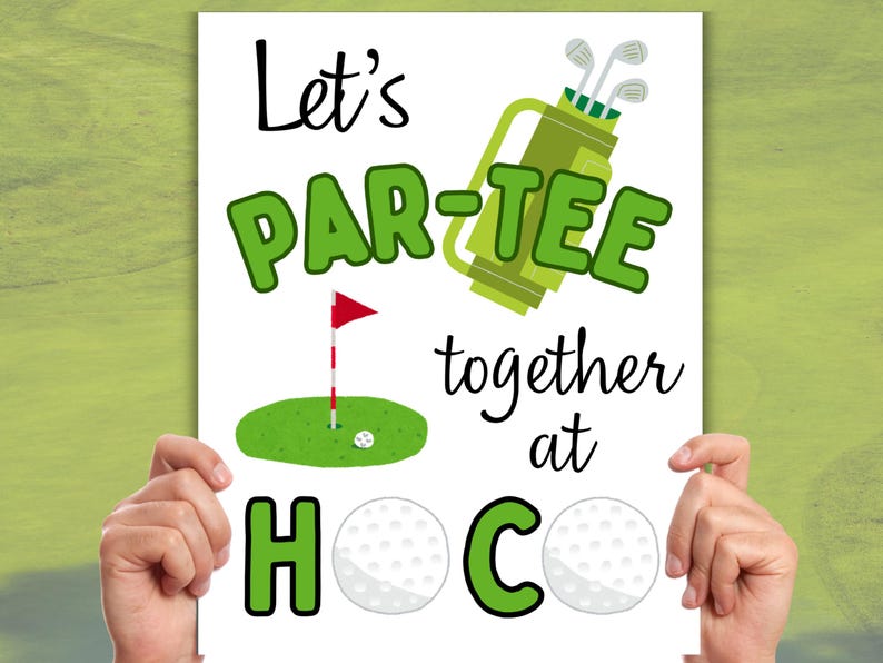 Editable Golf Homecoming Proposal Sign, Printable HOCO Poster Proposal ...