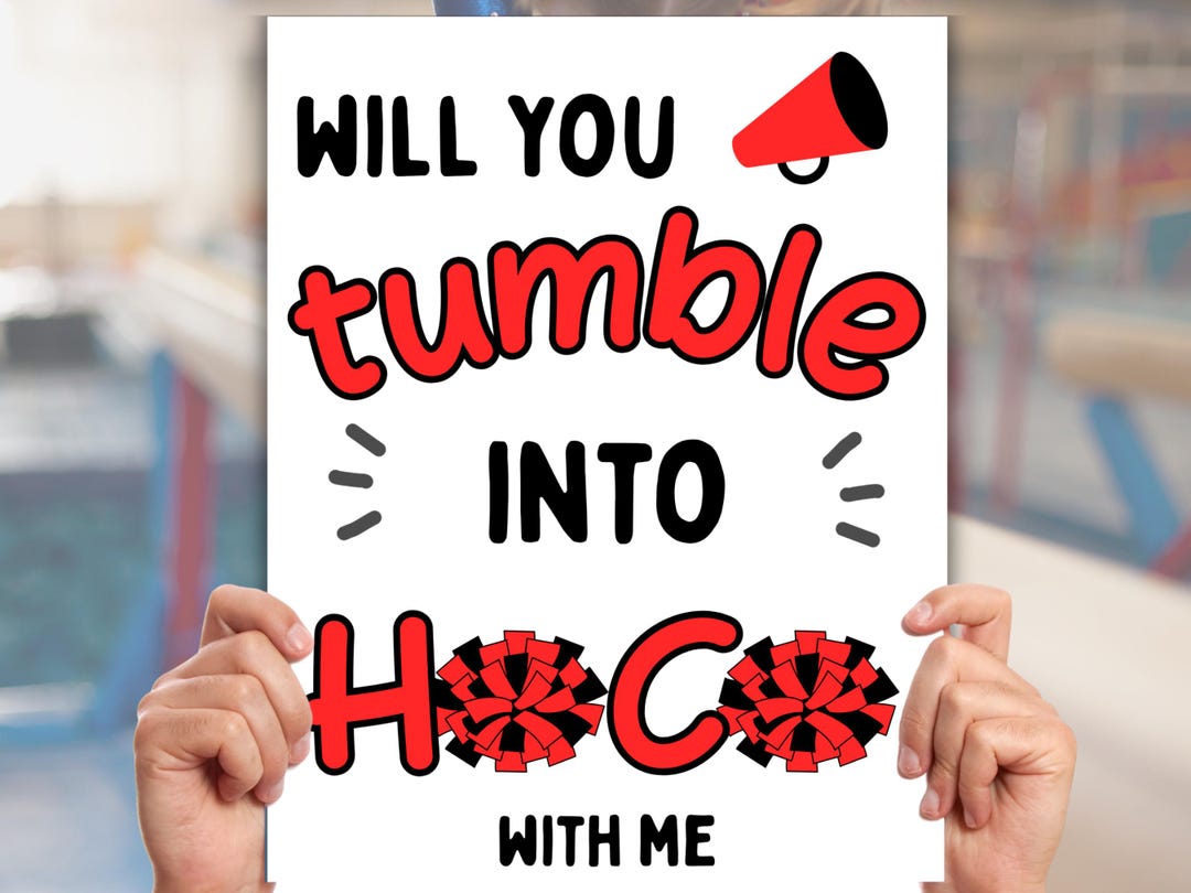 Editable Cheerleading Homecoming Proposal Sign, Printable HOCO Poster ...