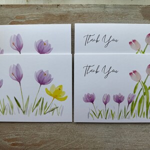 Spring Flower Cards | Set of 4 | Floral Stationery | Hand Painted ...