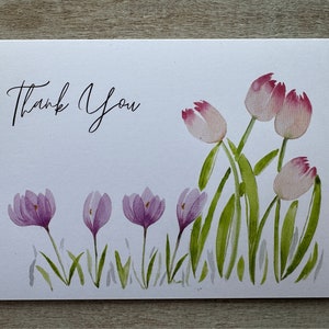 Spring Flower Cards | Set of 4 | Floral Stationery | Hand Painted ...