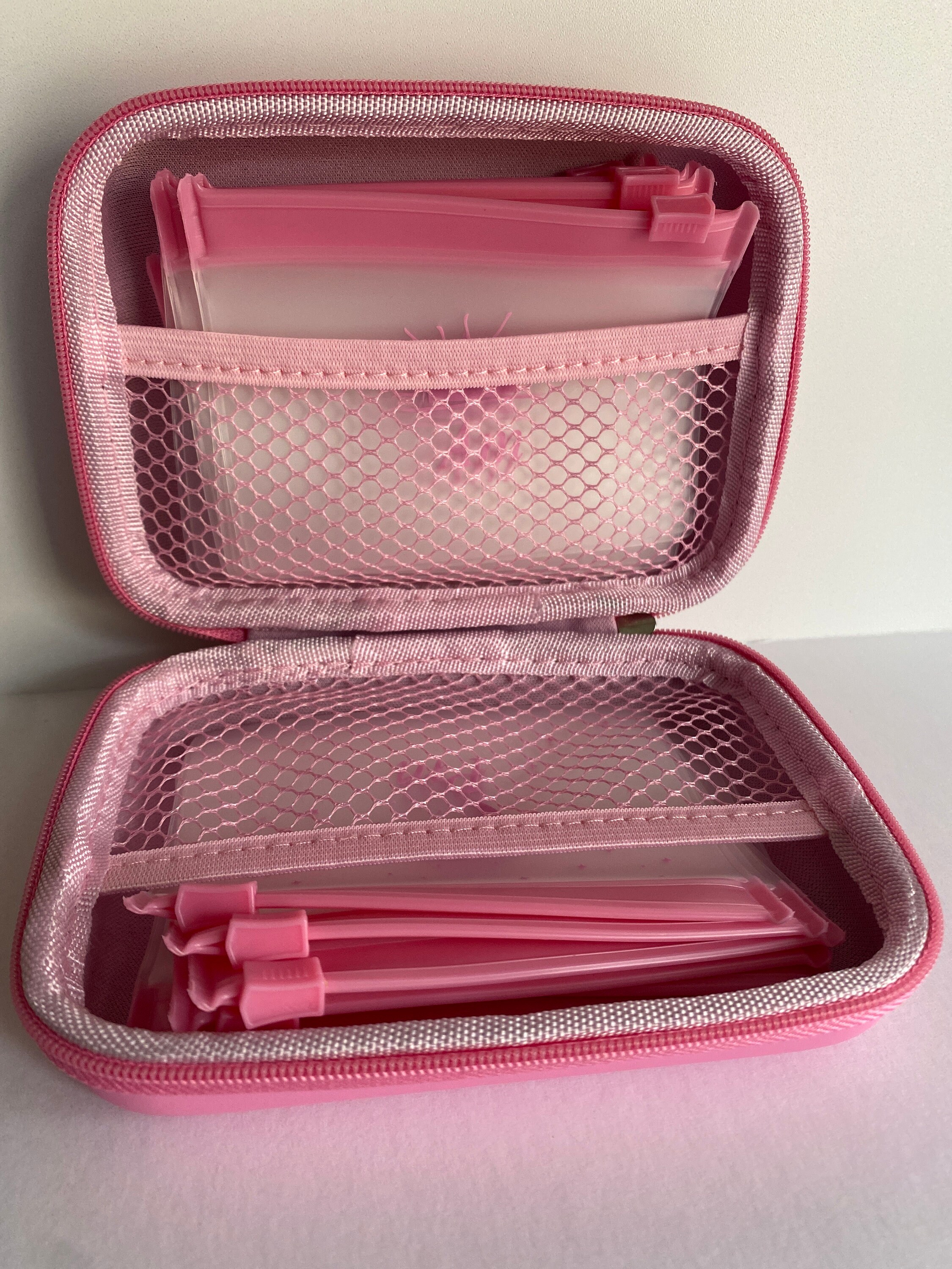 Cute Pink Pill Bag Organizer With 14 Mini Bags, 7 Am and 7 Pm One Week ...