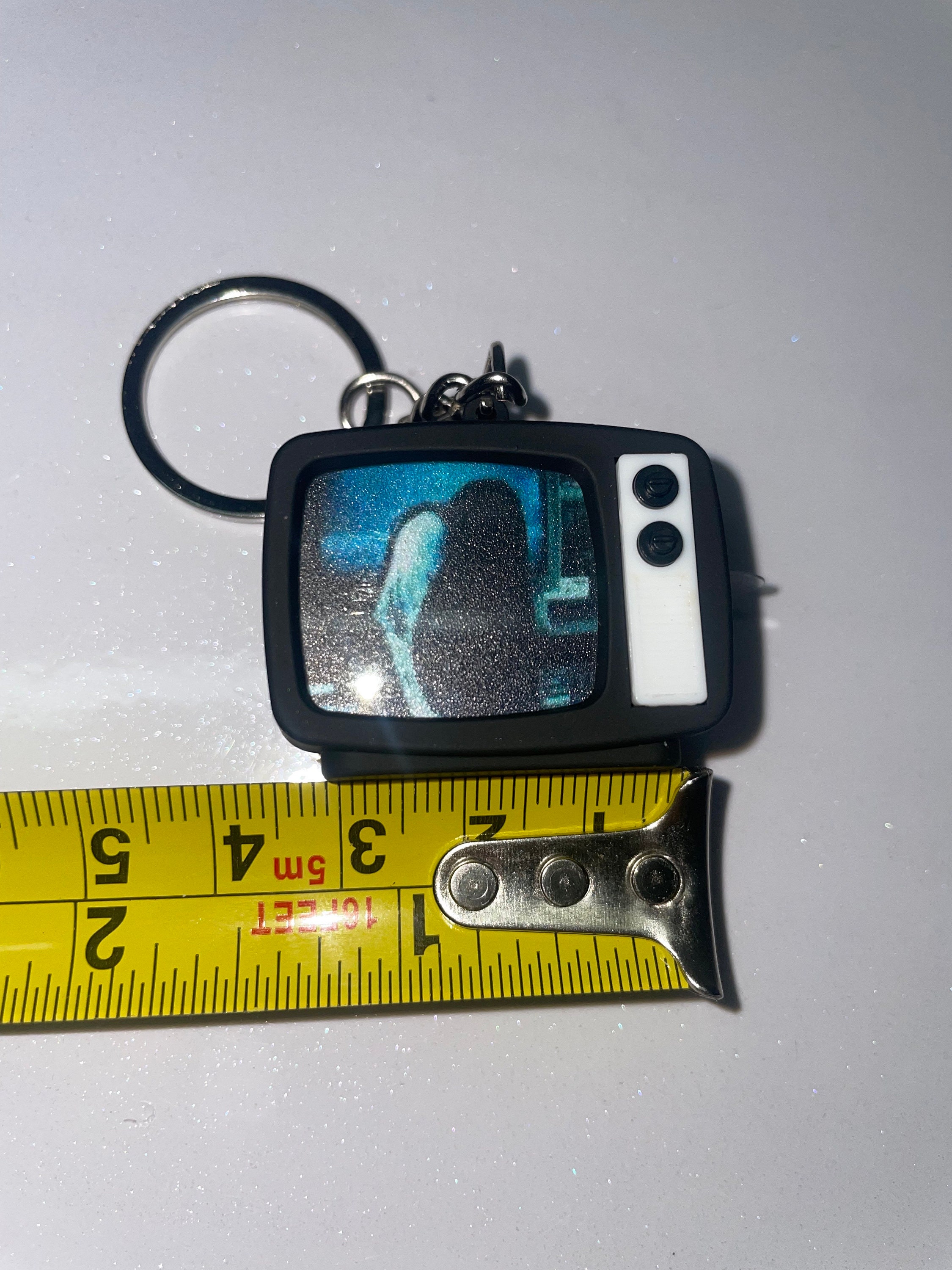 Spooky Mini Tv Keychain - Etsy
