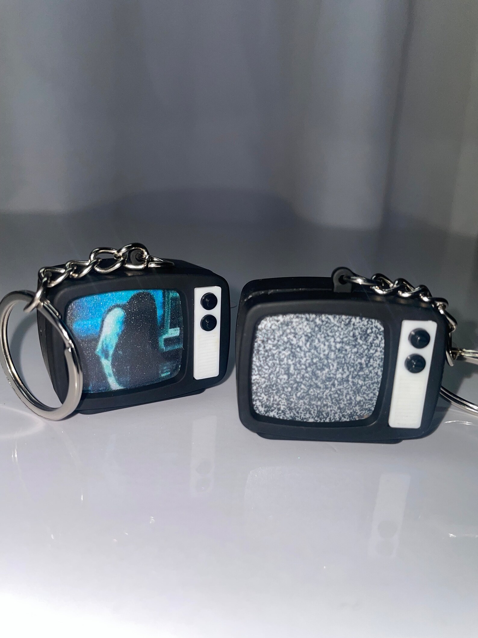 Spooky Mini Tv Keychain - Etsy