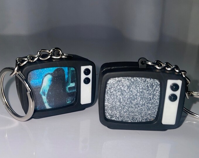 Spooky Mini Tv Keychain - Etsy