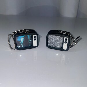 Spooky Mini Tv Keychain - Etsy