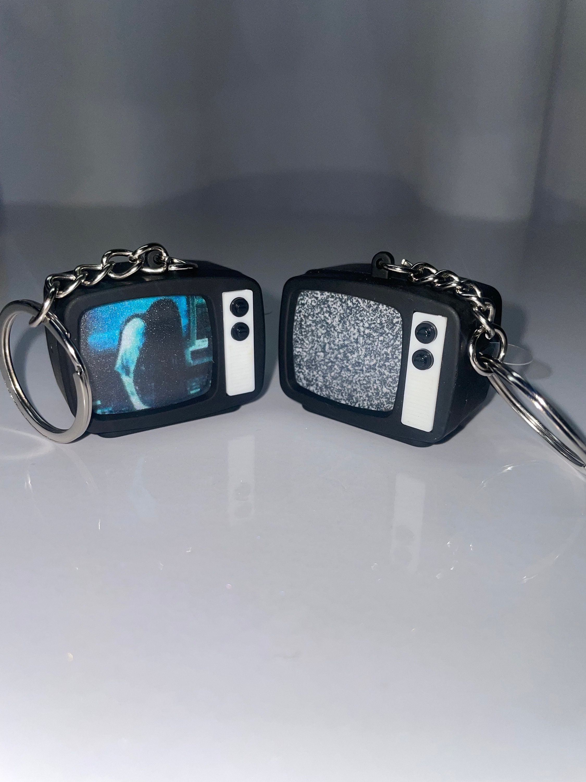 Spooky Mini Tv Keychain - Etsy
