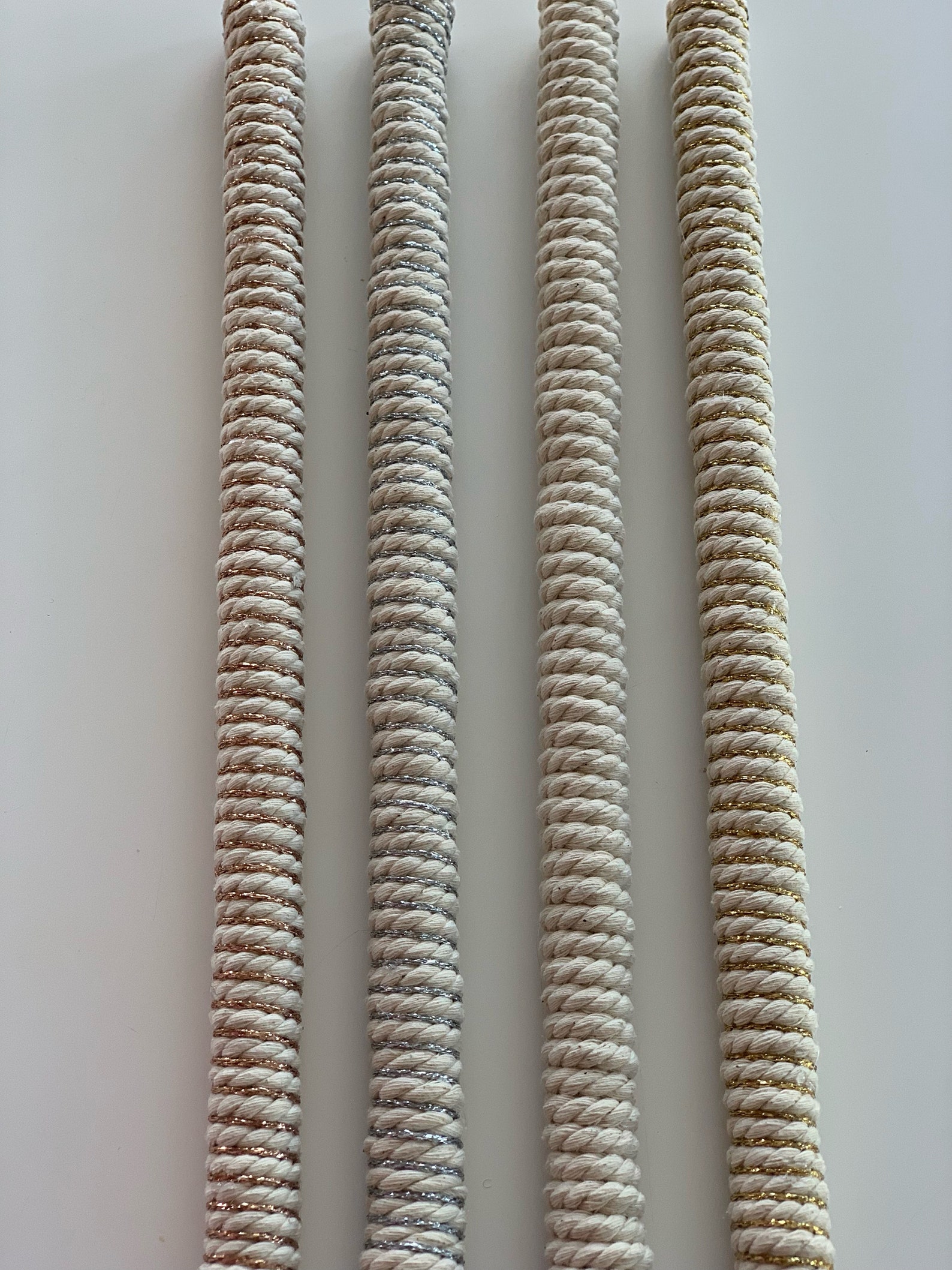 16 Inch Handmade Soft White Cotton Macrame Twine Plant Support | Etsy