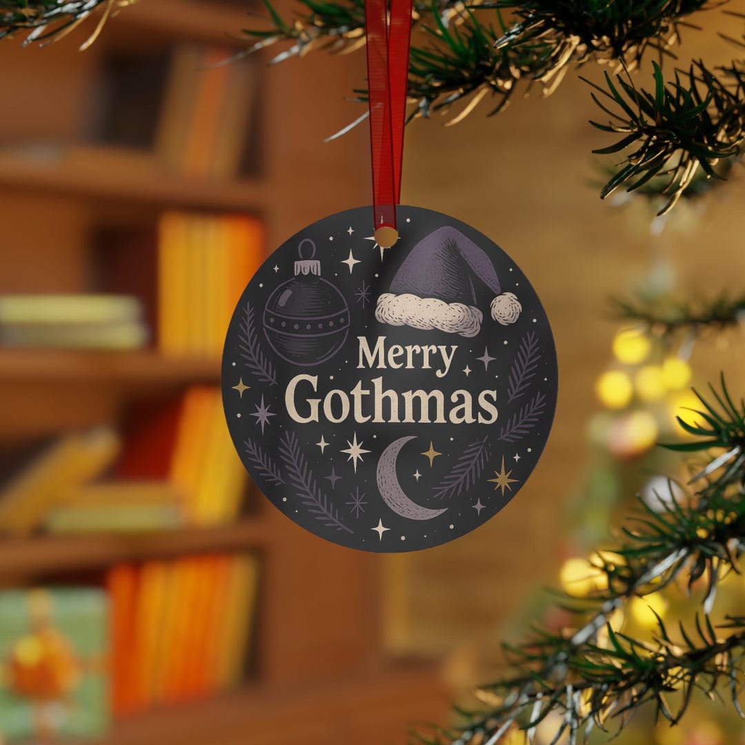 Merry Gothmas Metal Ornament | Gothic Christmas Tree Decoration - Etsy