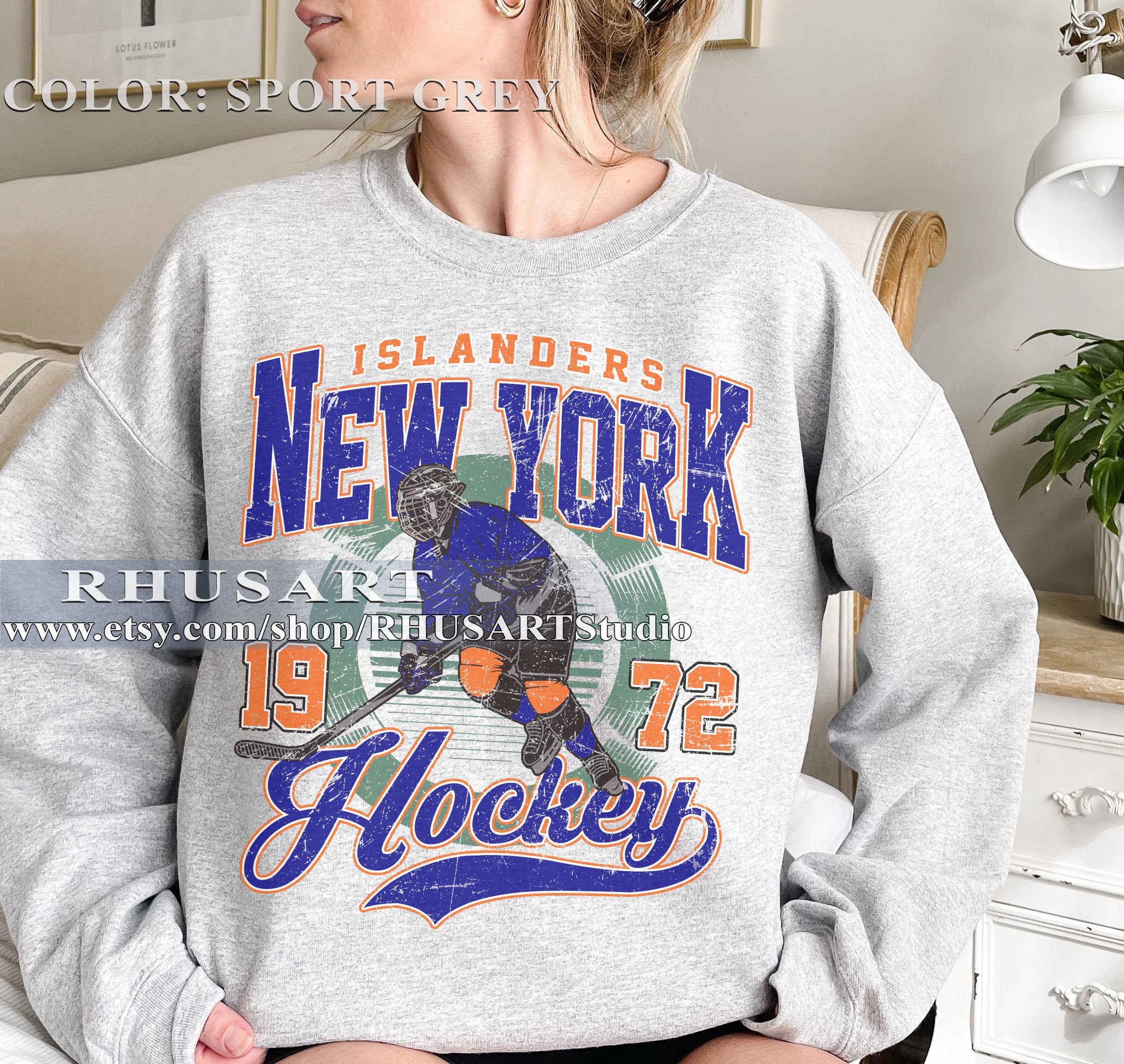Retro New York Hockey Sweatshirt, Vintage New York Islanders Shirt ...