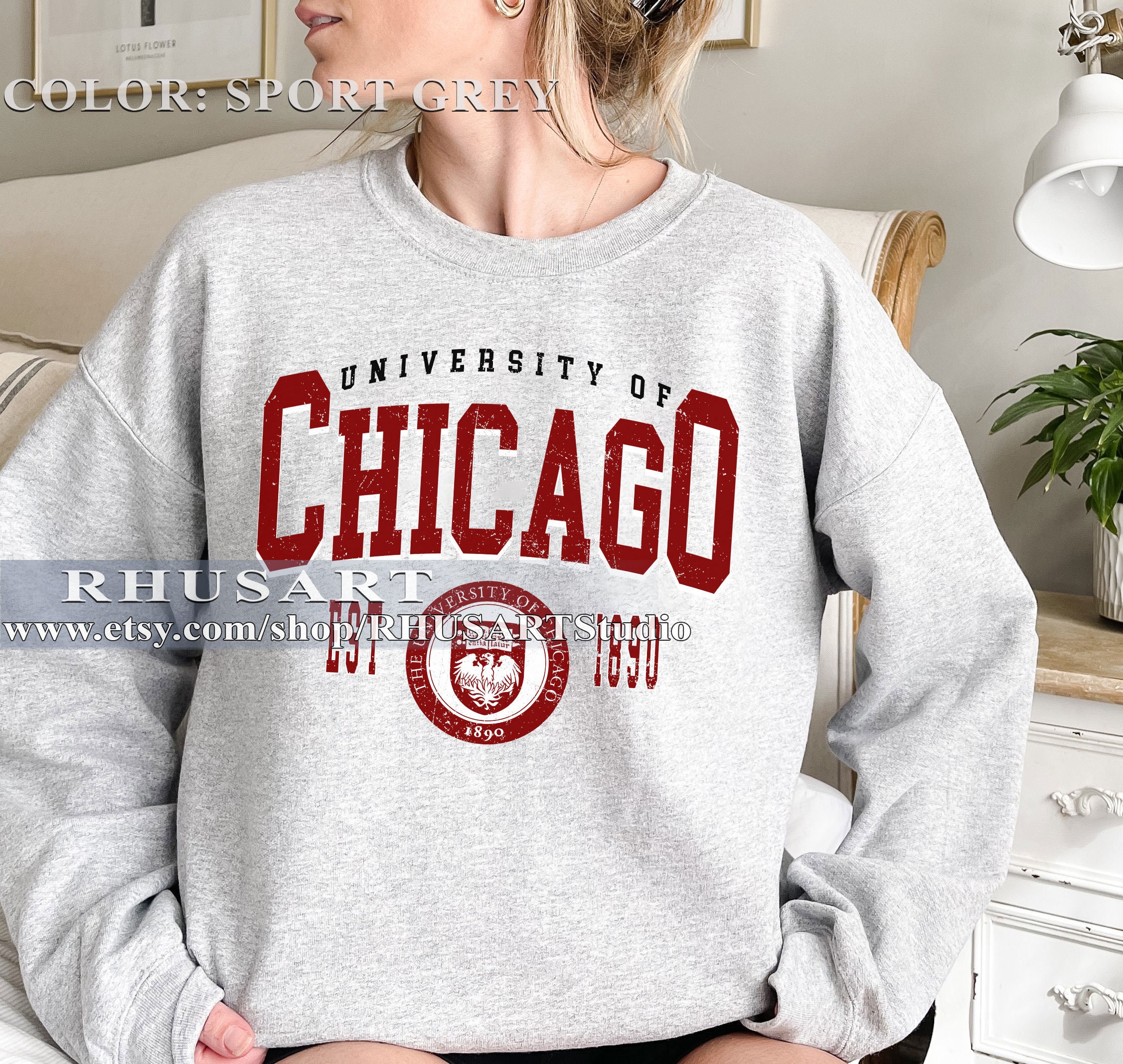 University of Chicago Vintage Style Sweatshirt, Chicago University ...