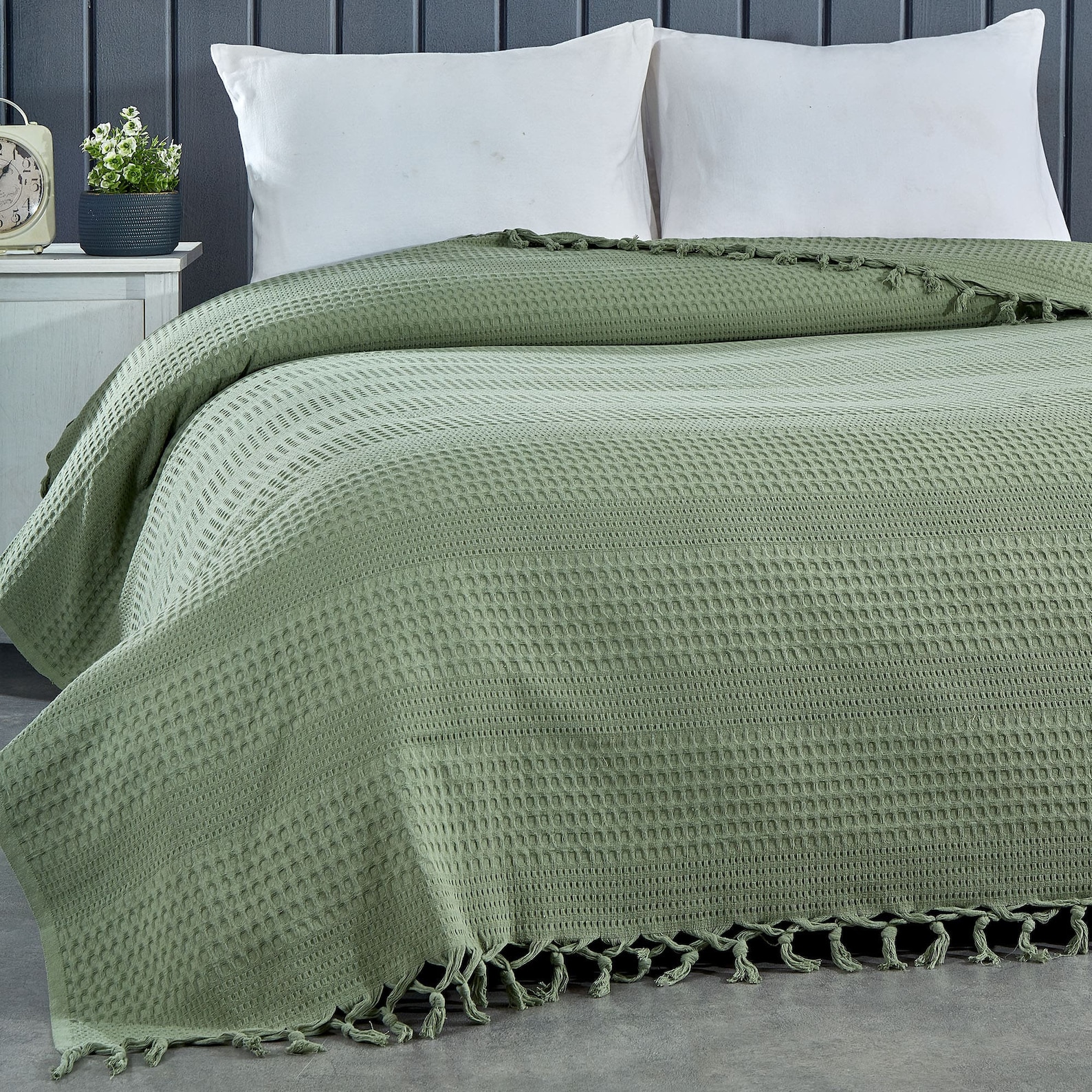 Sage Green Throw Waffle Blanket Large Sofa Throws King - Etsy UK