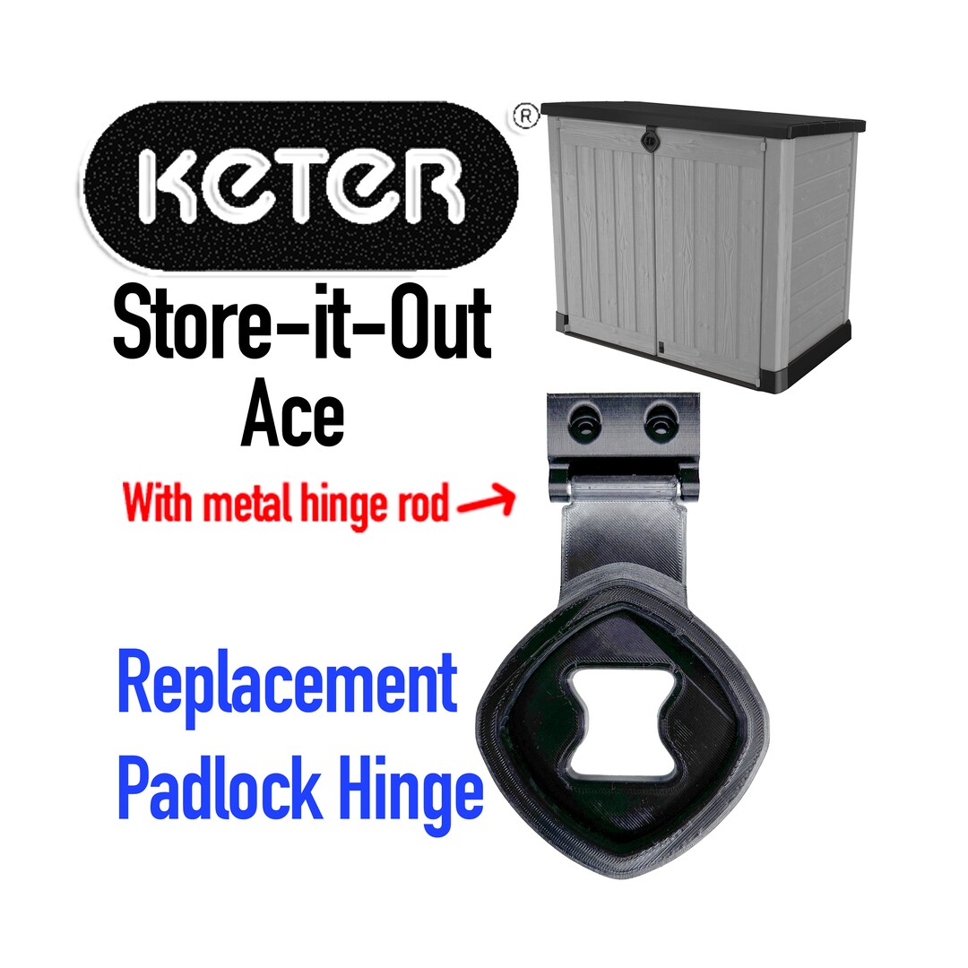 Keter Store It Out ACE Padlock Lock Hinge Replacement Storage Unit STH ...