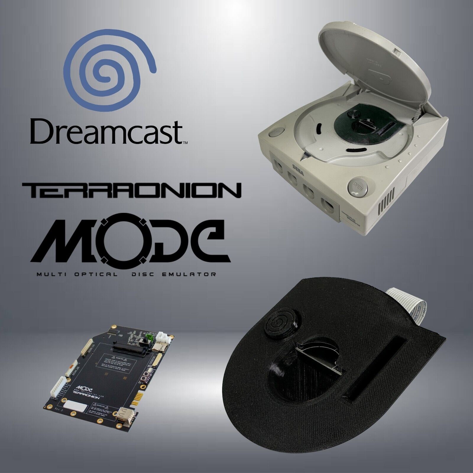 Sega Dream Cast Terraonion MODE ODE 3D Printed Mount SD Card Extension ...