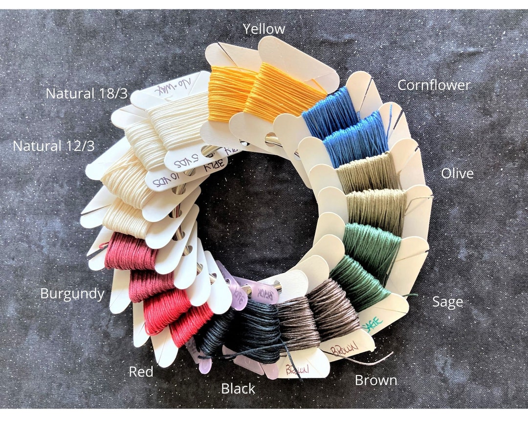 3 Ply UNWAXED Irish Linen Thread 9 Colors Available Order by the Yard ...