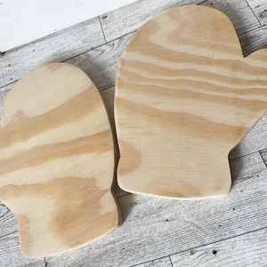 Blank Wooden Jumbo Mittens- Blank Wood- Cutout- Crafts- Mittens ...