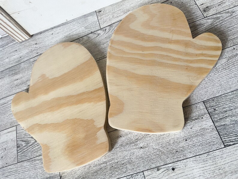 Blank Wooden Jumbo Mittens- Blank Wood- Cutout- Crafts- Mittens ...