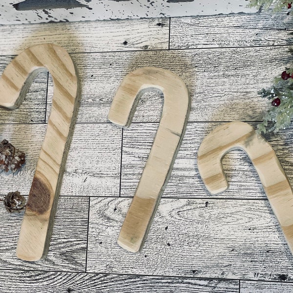 Wooden Candy Cane - Etsy