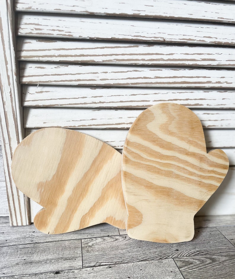 Blank Wooden Jumbo Mittens- Blank Wood- Cutout- Crafts- Mittens ...