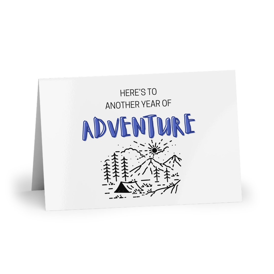 Another Year of Adventure Happy Birthday Card Tent Camping - Etsy