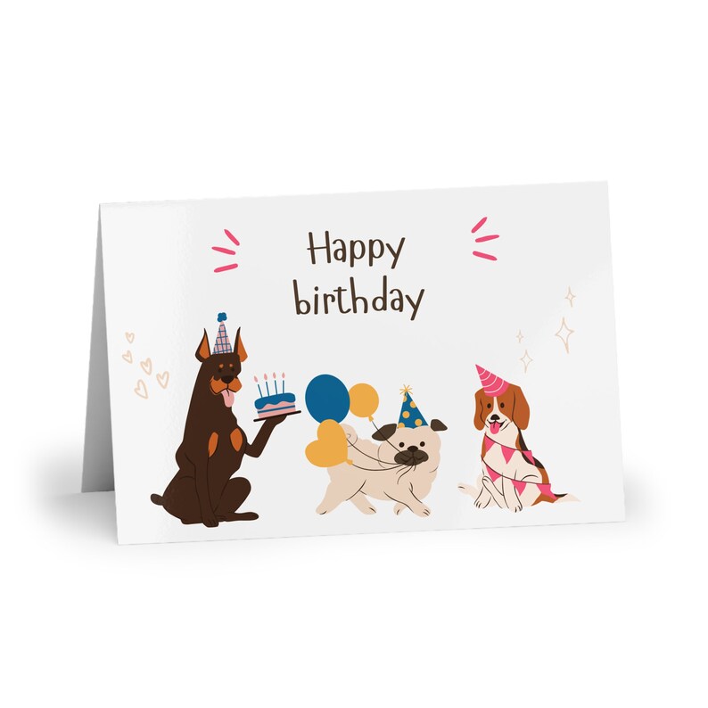 Pawsome Birthday Happy Birthday Dog Card - Etsy