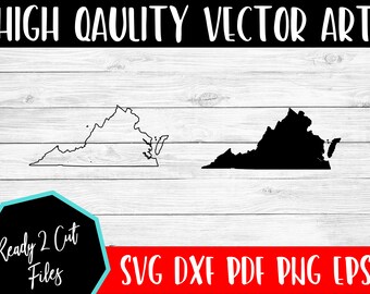 Virginia Outline SVG Files Virginia Cut Files United States of America ...
