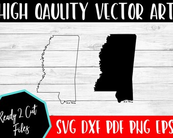 Mississippi Clipart US State Clip Art USA Clipart State - Etsy