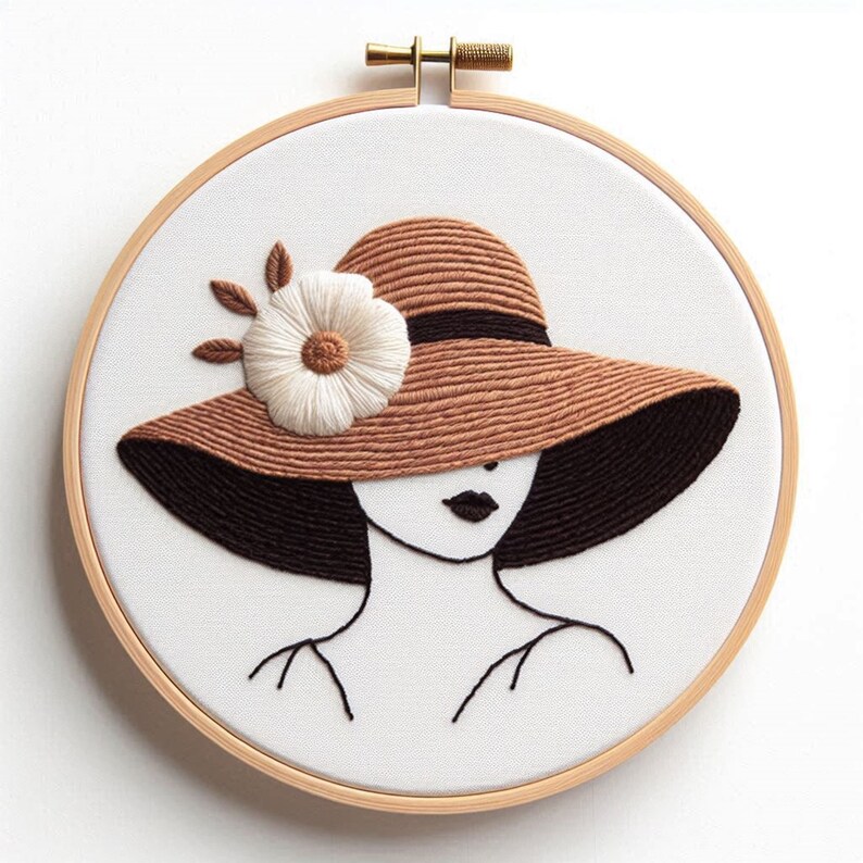 Hand Embroidery Portrait Pattern This Digital Download is Your Next ...