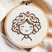 Printable Happy Girl Hand Embroidery Pattern Design PDF Files Instant ...