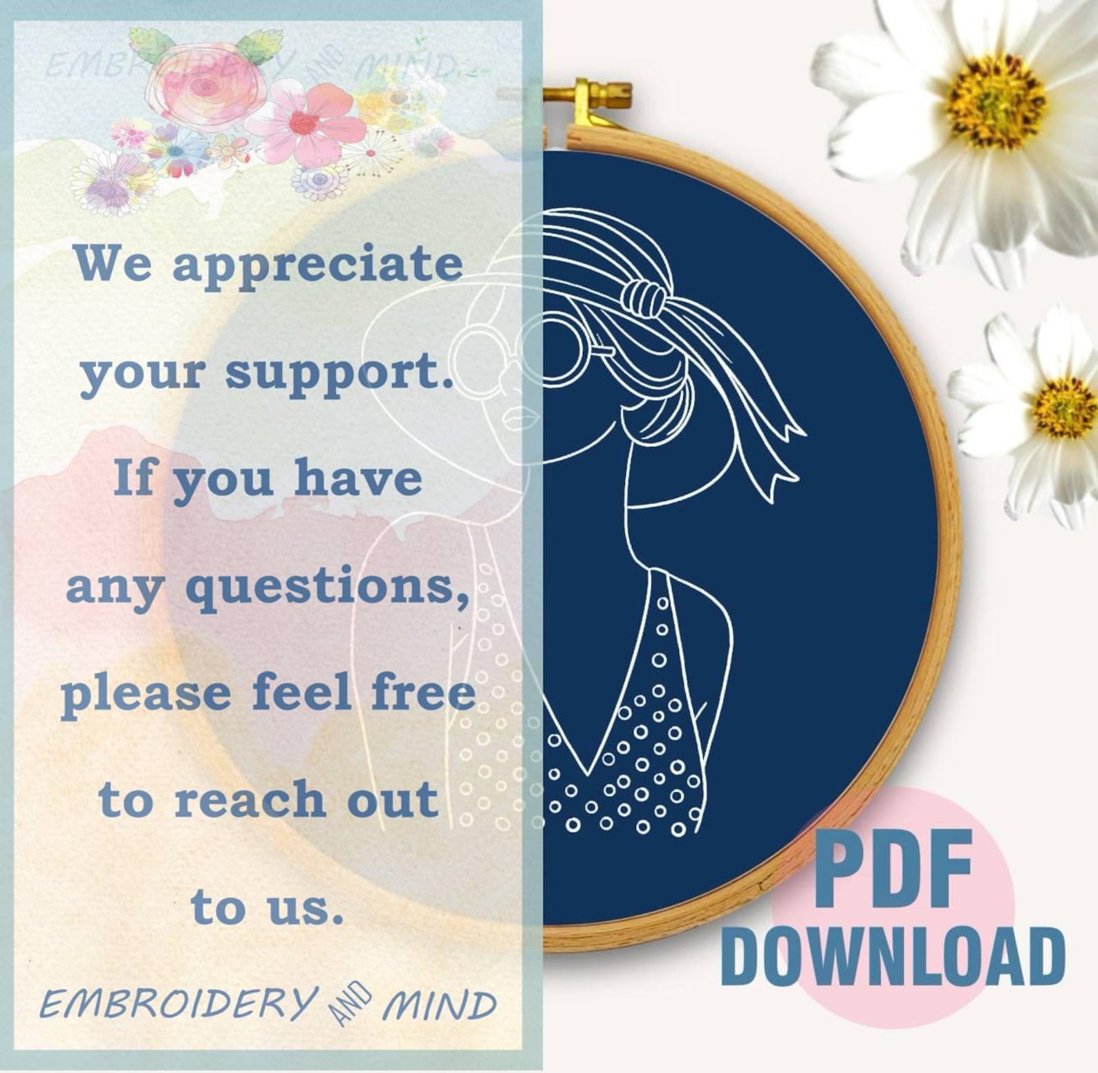 Pretty Woman Hand Embroidery Pattern Digital Instant Download PDF Files ...