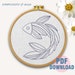 Colorful Fish Hand Embroidery Pattern Digital Download, Aquatic Life ...