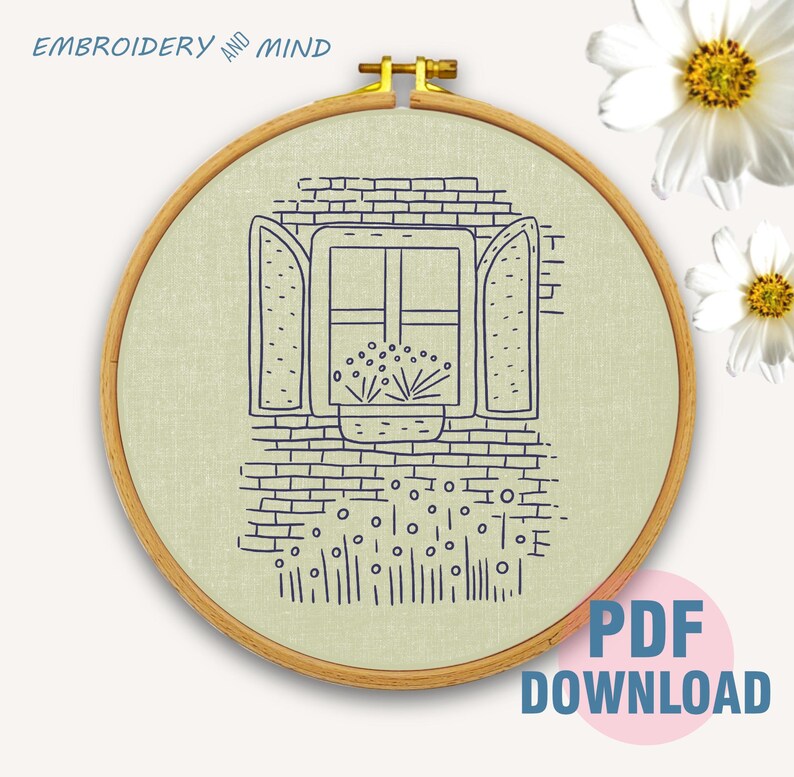 The Printable Open Window is Full of Colorful Flowers for the ...
