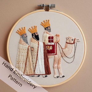 Printable Tree King Nativity Night Hand Embroidery Pattern for ...